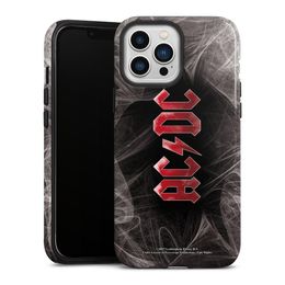 DeinDesign iPhone 13 Pro Max Handy Panzer Handyh&uuml;lle robuste Outdoor H&uuml;lle Schutzh&uuml;lle gl&auml;nzend Merchandise Acdc Logo Tough Case