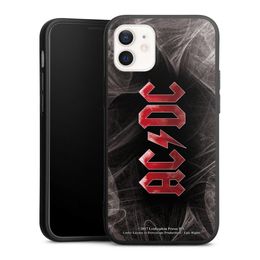 DeinDesign iPhone 12 mini Handy Premium Silikon H&uuml;lle Handyh&uuml;lle schwarz Case Merchandise Acdc Logo Silikon Premium Case