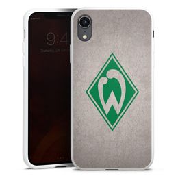 DeinDesign iPhone Xr Handy Silikon H&uuml;lle Case wei&szlig; Handyh&uuml;lle Concrete Official Licensed Product Sv Werder Bremen Silikon Case