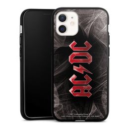 DeinDesign iPhone 12 mini Handy Silikon H&uuml;lle Case schwarz Handyh&uuml;lle Merchandise Acdc Logo