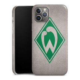 DeinDesign iPhone 12 Pro Handy Premium Case Smartphone Handyh&uuml;lle Schutzh&uuml;lle gl&auml;nzend Concrete Official Licensed Product Sv Werder Bremen Premium Case