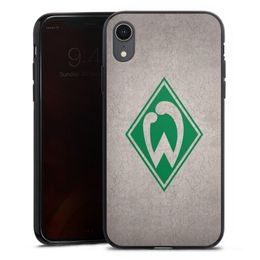 DeinDesign iPhone Xr Handy Silikon H&uuml;lle Case schwarz Handyh&uuml;lle Concrete Official Licensed Product Sv Werder Bremen