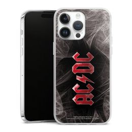 DeinDesign iPhone 14 Pro Max Handy Silikon H&uuml;lle Case transparent Handyh&uuml;lle Merchandise Acdc Logo Silikon Case