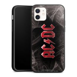DeinDesign iPhone 12 Handy Premium Silikon H&uuml;lle Handyh&uuml;lle schwarz Case Merchandise Acdc Logo Silikon Premium Case