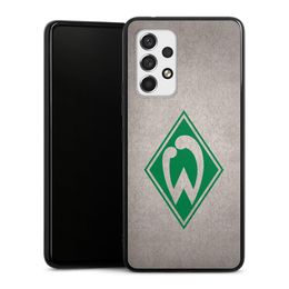 DeinDesign Galaxy A53 5G Handy Silikon H&uuml;lle Case schwarz Handyh&uuml;lle Official Licensed Product Sv Werder Bremen Concrete