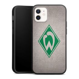 DeinDesign iPhone 12 mini Handy Premium Silikon H&uuml;lle Handyh&uuml;lle schwarz Case Concrete Official Licensed Product Sv Werder Bremen Silikon Premium Case