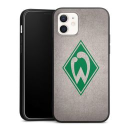 DeinDesign iPhone 12 Handy Premium Silikon H&uuml;lle Handyh&uuml;lle schwarz Case Concrete Official Licensed Product Sv Werder Bremen Silikon Premium Case