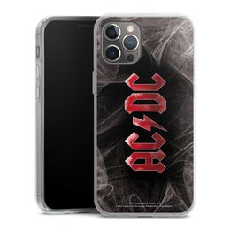 DeinDesign iPhone 12 Pro Max Handy Silikon H&uuml;lle Case transparent Handyh&uuml;lle Merchandise Acdc Logo Silikon Case