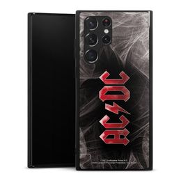 DeinDesign Galaxy S22 Ultra Handy Silikon H&uuml;lle Case schwarz Handyh&uuml;lle Merchandise Acdc Logo