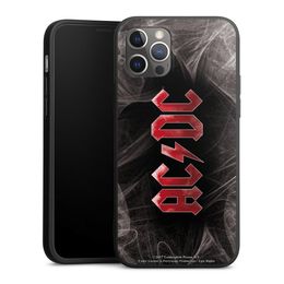 DeinDesign iPhone 12 Pro Handy Premium Silikon H&uuml;lle Handyh&uuml;lle schwarz Case Merchandise Acdc Logo Silikon Premium Case