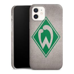DeinDesign iPhone 12 Handy Premium Case Smartphone Handyh&uuml;lle Schutzh&uuml;lle matt Sv Werder Bremen Concrete Official Licensed Product Premium Case