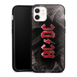 DeinDesign iPhone 12 Handy Silikon H&uuml;lle Case schwarz Handyh&uuml;lle Merchandise Acdc Logo