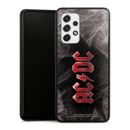 DeinDesign Galaxy A53 5G Handy Silikon H&uuml;lle Case schwarz Handyh&uuml;lle Acdc Merchandise Logo