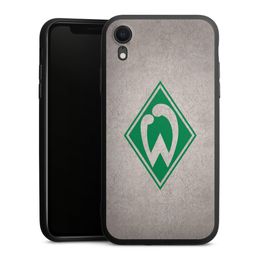 DeinDesign iPhone Xr Handy Premium Silikon H&uuml;lle Handyh&uuml;lle schwarz Case Concrete Official Licensed Product Sv Werder Bremen Silikon Premium Case