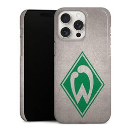 DeinDesign iPhone 15 Pro Max Handy Premium Case Smartphone Handyh&uuml;lle Schutzh&uuml;lle gl&auml;nzend Concrete Official Licensed Product Sv Werder Bremen Premium Case