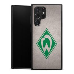 DeinDesign Galaxy S22 Ultra Handy Silikon H&uuml;lle Case schwarz Handyh&uuml;lle Concrete Official Licensed Product Sv Werder Bremen