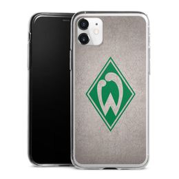 DeinDesign iPhone 11 Handy Slim Case Silikon Handyh&uuml;lle transparent H&uuml;lle extra d&uuml;nn Sv Werder Bremen Concrete Official Licensed Product Silikon Slim Case