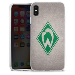 DeinDesign iPhone Xs Max Handy Silikon H&uuml;lle Case transparent Handyh&uuml;lle Concrete Official Licensed Product Sv Werder Bremen Silikon Case