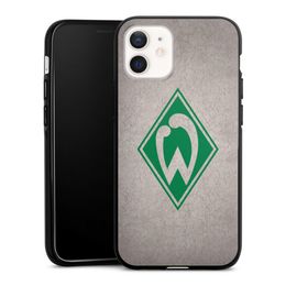 DeinDesign iPhone 12 Handy Silikon H&uuml;lle Case schwarz Handyh&uuml;lle Sv Werder Bremen Concrete Official Licensed Product