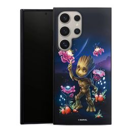 DeinDesign Galaxy S24 Ultra Handy Silikon H&uuml;lle Case schwarz Handyh&uuml;lle Baby Groot Marvel Guardians Of The Galaxy