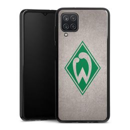 DeinDesign Galaxy A12 Handy Silikon H&uuml;lle Case schwarz Handyh&uuml;lle Official Licensed Product Sv Werder Bremen Concrete