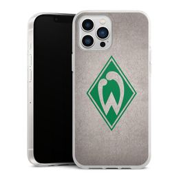 DeinDesign iPhone 13 Pro Max Handy Silikon H&uuml;lle Case transparent Handyh&uuml;lle Concrete Official Licensed Product Sv Werder Bremen Silikon Case
