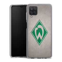 DeinDesign Galaxy A12 Handy Silikon H&uuml;lle Case transparent Handyh&uuml;lle Official Licensed Product Sv Werder Bremen Concrete Silikon Case