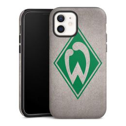 DeinDesign iPhone 12 mini Handy Panzer Handyh&uuml;lle robuste Outdoor H&uuml;lle Schutzh&uuml;lle matt Sv Werder Bremen Concrete Official Licensed Product Tough Case