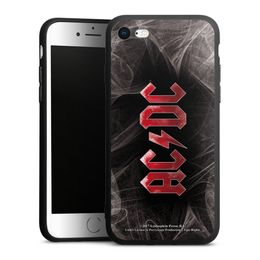 DeinDesign iPhone SE (2020) Handy Premium Silikon H&uuml;lle Handyh&uuml;lle schwarz Case Acdc Merchandise Logo Silikon Premium Case