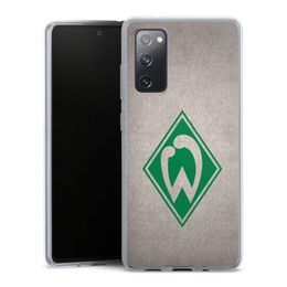 DeinDesign Galaxy S20 FE Handy Silikon H&uuml;lle Case transparent Handyh&uuml;lle Official Licensed Product Sv Werder Bremen Concrete Silikon Case