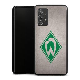 DeinDesign Galaxy A52s 5G Handy Silikon H&uuml;lle Case schwarz Handyh&uuml;lle Sv Werder Bremen Concrete Official Licensed Product