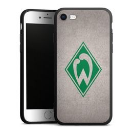 DeinDesign iPhone SE (2020) Handy Premium Silikon H&uuml;lle Handyh&uuml;lle schwarz Case Official Licensed Product Sv Werder Bremen Concrete Silikon Premium Case
