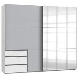 Schwebetürenschrank wimex "Level by fresh to go" Schränke Gr. B/H/T: 250cm x 216cm x 65cm, 2 St., weiß (weiß/light grey) jeweils mit einer Spiegeltür