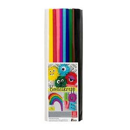 WEROLA Krepppapier Regenbogen farbsortiert 31 g/qm 10 Rollen