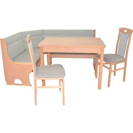 HOFMANN LIVING AND MORE Essgruppe 4tlg. Eckbankgruppe, (Spar-Set, 4-tlg., 4tlg. Eckbankgruppe), Stühle montiert, grau