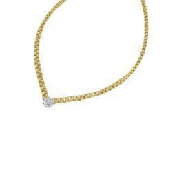 Firetti Collier Schmuck Geschenk Gold 585 Halsschmuck Halskette Goldkette Fantasie, mit Diamanten, gelb|goldfarben