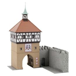 Faller Modelleisenbahn-Gebäude Faller 191789 H0 Altstadttor mit Mauer