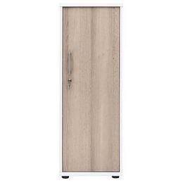 MÖBELPARTNER MÖBELPARTNER Aktenschrank Cimal, 143713 weiß, eiche 2 Fachböden 40,0 x 34,0 x 111,0 cm