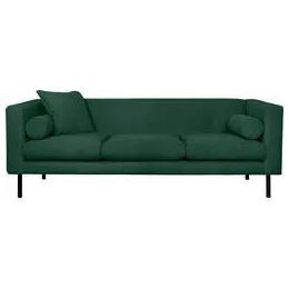 Guido Maria Kretschmer Home & Living 3-Sitzer GUIDO MARIA KRETSCHMER HOME & LIVING "Lillibeth" Sofas Gr. B/H/T: 218cm x 83cm x 74cm, Samtoptik, grün Zierkissen als Wendekissen, Bezug Samtoptik oder Cord