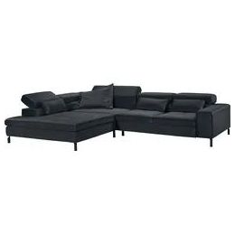 Ecksofa "Felicia Due L-Form", grau (dunkles anthrazit), B:312cm H:82cm T:218cm, Gallery M BRANDED BY MUSTERRING, Sofas, Wahlweise mit Sitzvorzug, inkl. Kopfteilverstellung, Sitzhöhe 43 cm