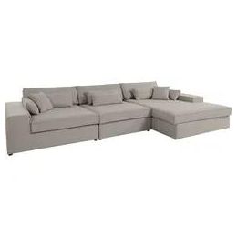 Ecksofa RAUM.ID "Enid L-Form" Sofas Gr. B/H: 360cm x 75cm, Struktur (recyceltes Polyester), Ottomane rechts, beige 3 Teile, bestehend aus Modulen, in vielen Bezügen, auch Breitcord