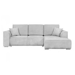 Ecksofa Inosign "Beatrice L-Form" Sofas Gr. B/H/T: 265cm x 86cm x 170cm, Struktur weich, Ottomane rechts, mit Bettfunktion-mit Bettkasten, beige (creme) wahlweise auch mit Bettfunktion und Bettkasten