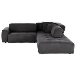 Ecksofa 3C Candy "Yoshy L-Form" Sofas Gr. B/H/T: 285cm x 74cm x 268cm, Easy care, langer Schenkel rechts, grau Zwei verschiedene Sitztiefen durch verstellbare Rückenlehne