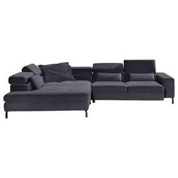 Ecksofa "Felicia Due L-Form", braun (dunkelbraun), B:312cm H:82cm T:218cm, Gallery M BRANDED BY MUSTERRING, Sofas, Wahlweise mit Sitzvorzug, inkl. Kopfteilverstellung, Sitzhöhe 43 cm