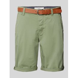 REDEFINED REBEL EST. 2013 Regular Fit Bermudas mit Gürtel Modell 'MIKE'