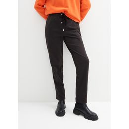 bonprix Thermo-Schlupfhose mit Bequembund, schwarz, Gr.52/54 (XXL), warme Thermo-Schlupfhose mit weich angerauter Innenseite