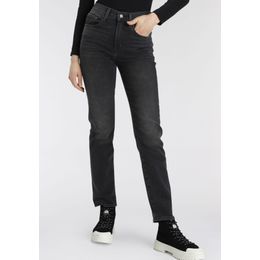 Levi's Straight-Jeans LEVI'S "724 High Rise Straight" Gr. 29, Länge 30, schwarz (black denim) Damen Jeans Gerade