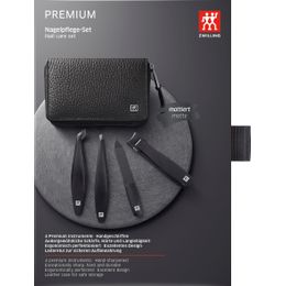 Maniküre-Etui Zwilling "PREMIUM BLACK" Nageletuis Gr. 4 tlg., schwarz Nageletui