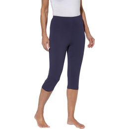 Damen Caprileggings mit Glitzerdruck am Saum marine + malve, Gr&ouml;&szlig;e 50