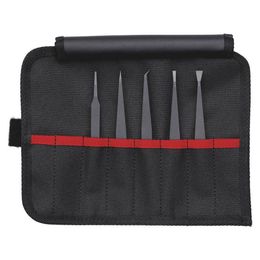 Knipex Pinzette Kunststoffpinzetten-Set ESD 5-teilig 195 mm